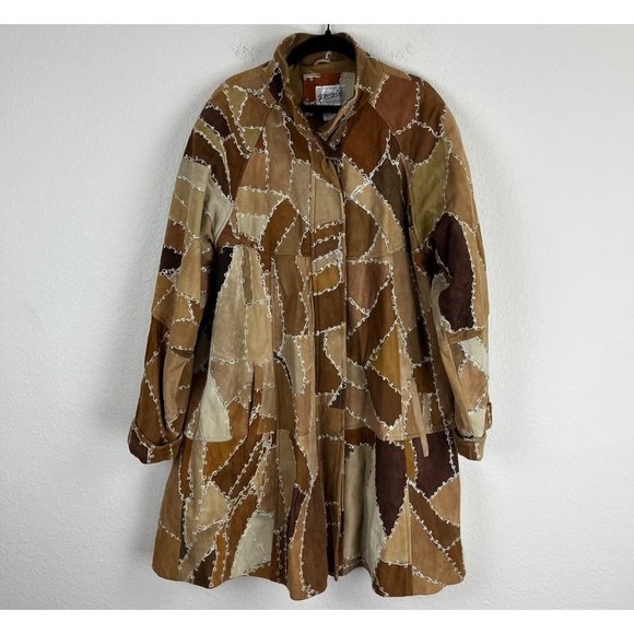 Vintage | Jackets & Coats | Vintage Y2k Streetwear Patchwork Leather ...